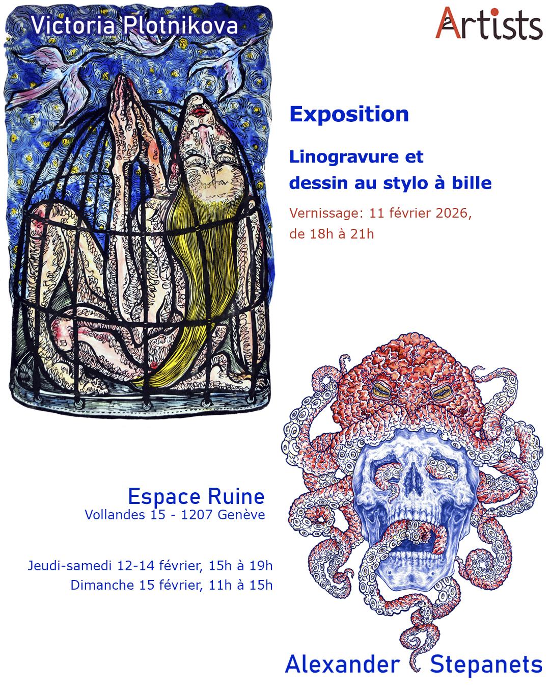Dessins au stylo bille. IV » d’Alexander Stepanets et « Les voies de l ...